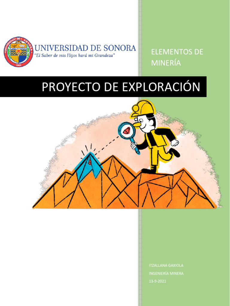 Proyecto de Exploracion | Descargar gratis PDF | Minería | Geología