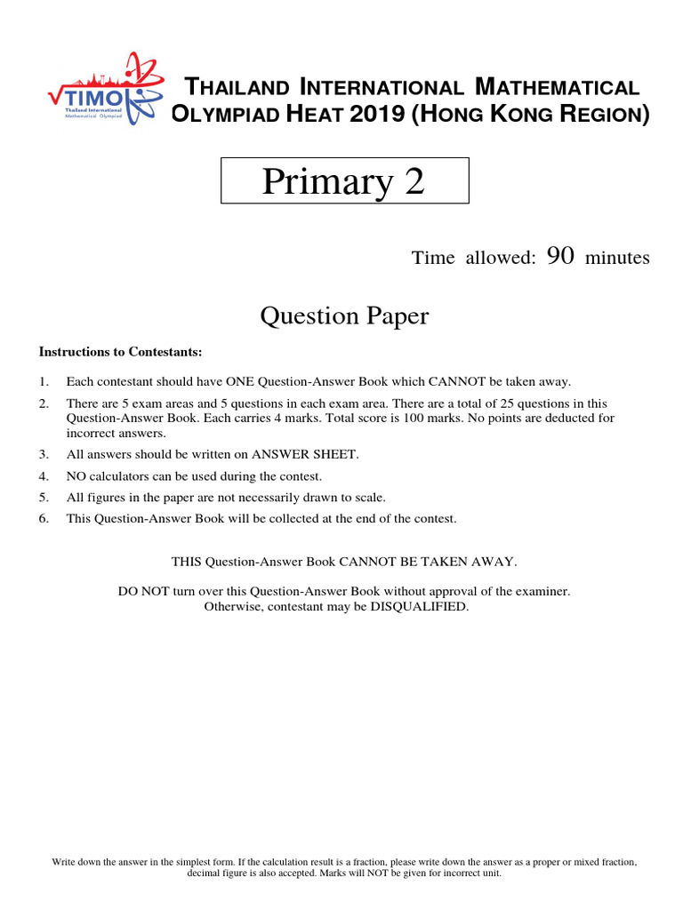 TIMO Heat 2019 P2 | PDF