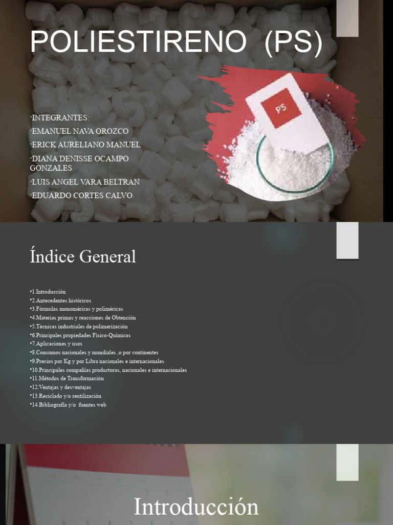 Presentacion PS Y ABS Polimeros 1 | PDF | Poliestireno | Polímeros