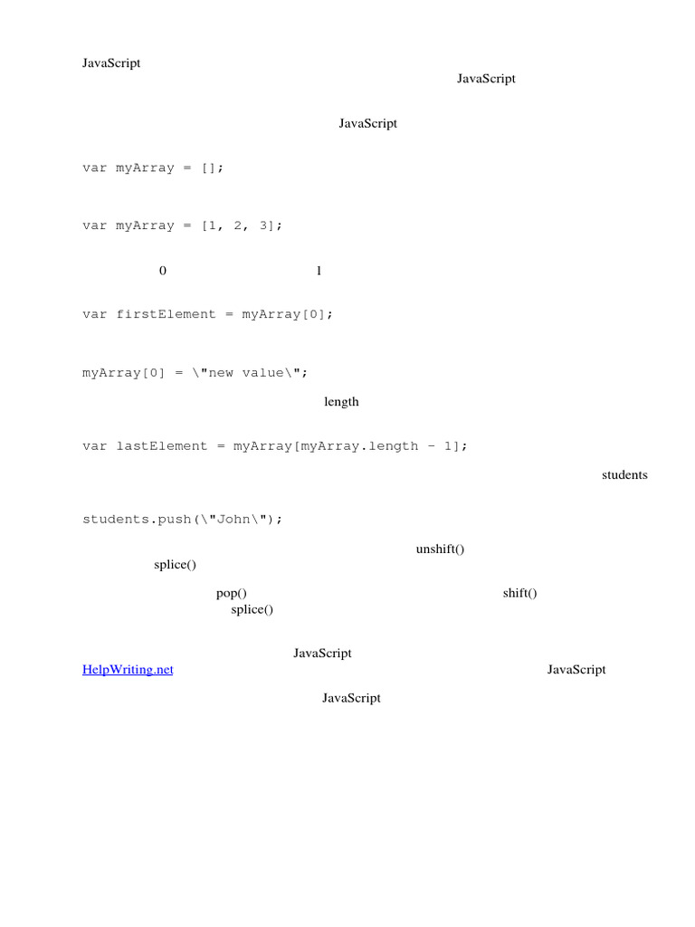 javascript数组分配 | PDF | Java Script | Queue (Abstract Data Type)