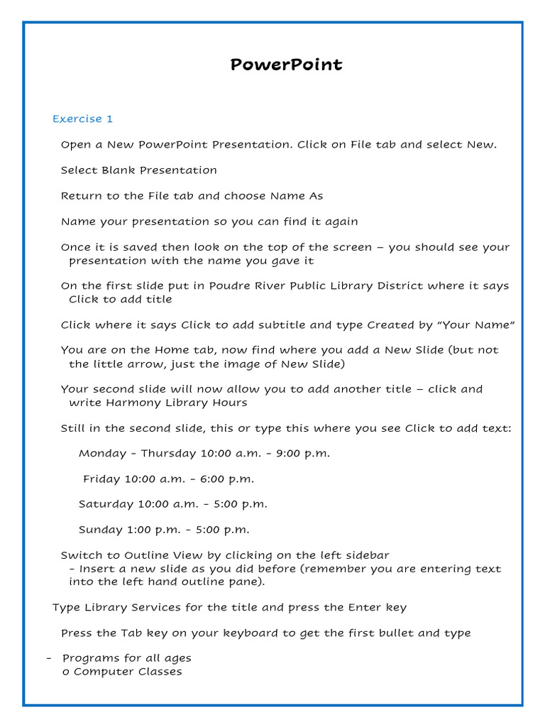 Practical - Powerpoint Exercises | Download Free PDF | Microsoft Power ... Practical - Powerpoint Exercises | Download Free PDF | Microsoft Power ...
