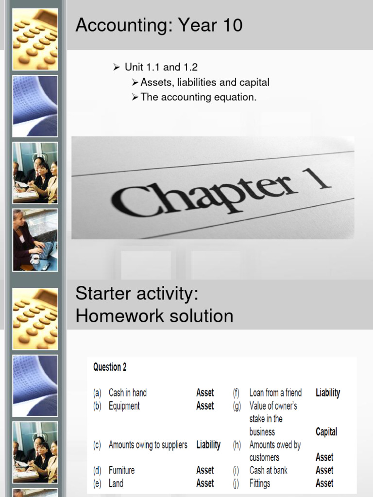 IGCSE Accounting - CH 1 Accounting Equation | PDF | Liability ...