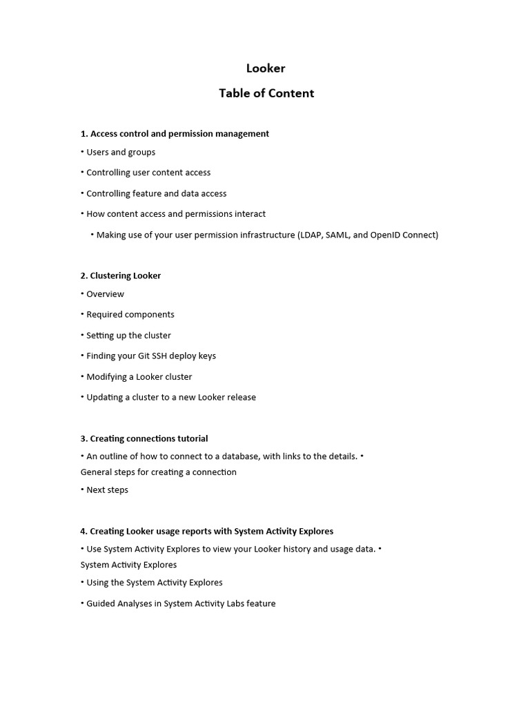 Looker Revised TOC | PDF | Cache (Computing) | Object (Computer Science)