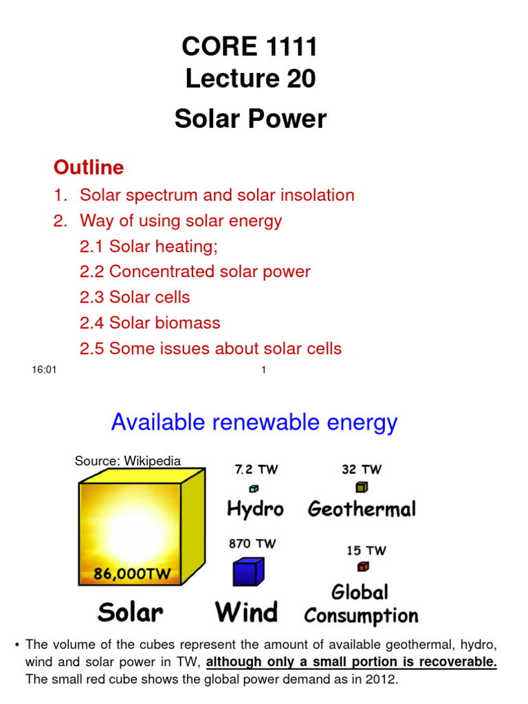 Lecture 20 - Solar power | PDF | Solar Energy | Photovoltaics