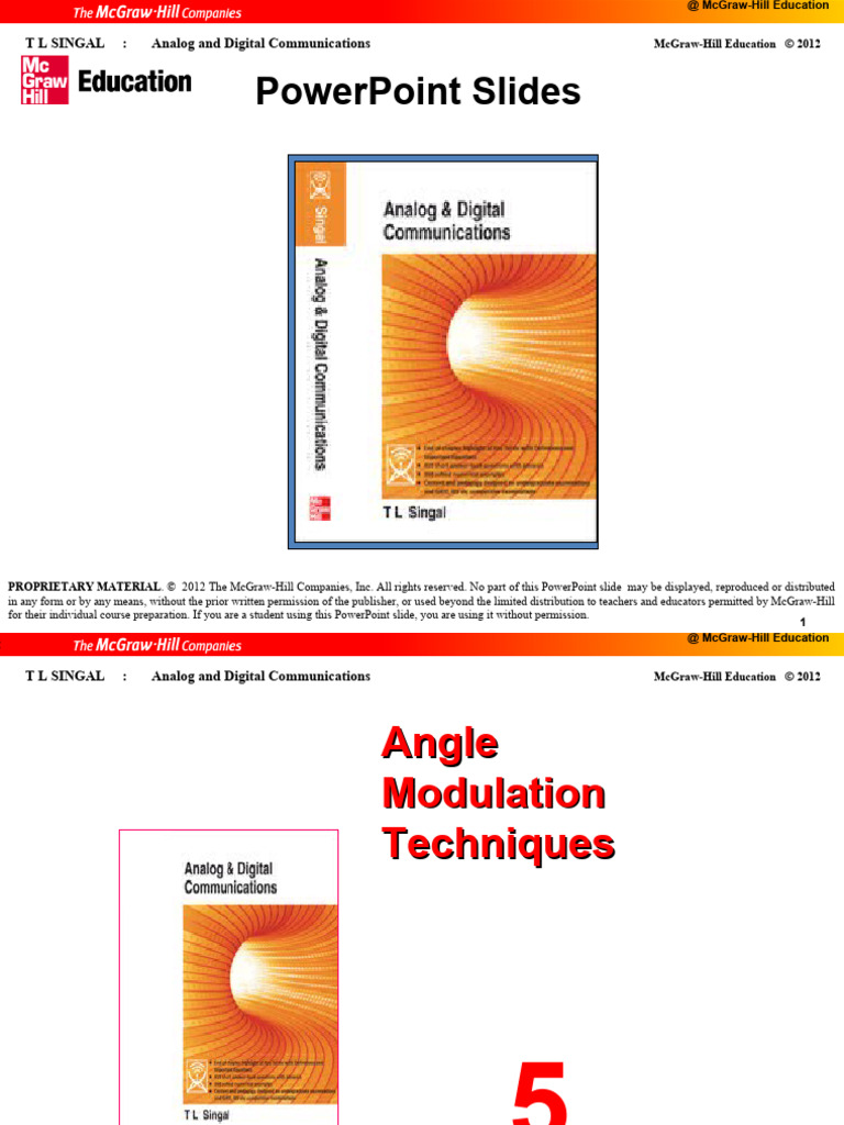 TLSingal Analog and Digital Communications Chapter 05 | PDF | Frequency Modulation | Modulation