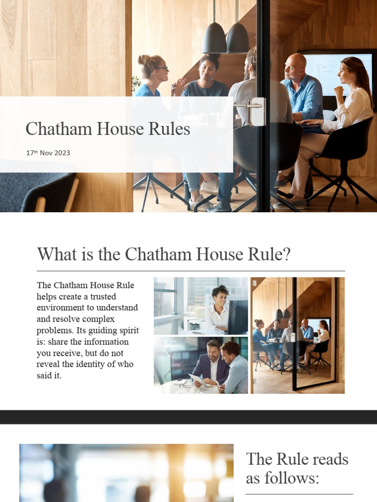 Chatham House Rules | PDF