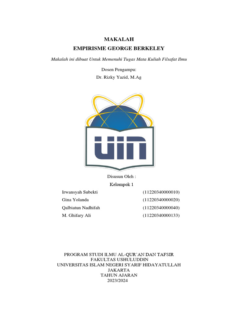 Empirisme George Berkeley | PDF | Filsafat