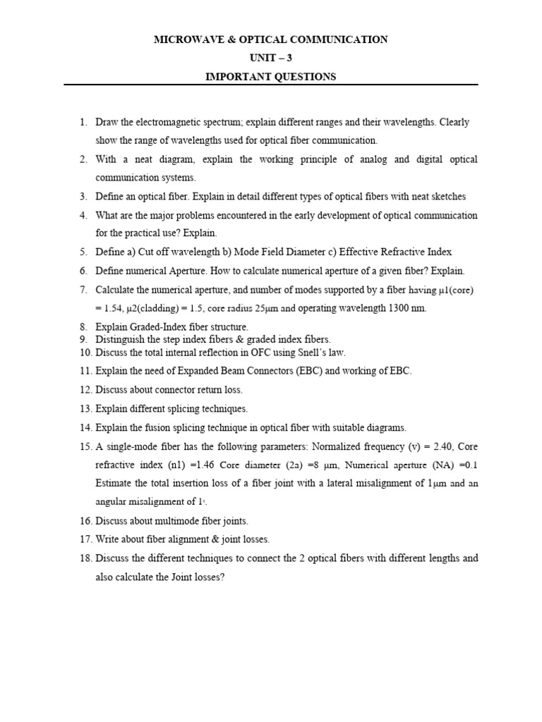 Mw&oc Unit 3 Important Questions | PDF | Computers | Technology ...