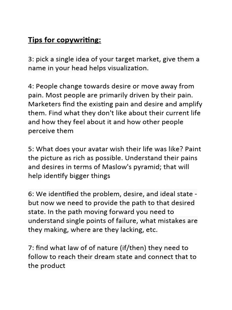 Beginner Copywriting | PDF | Feeling | Risk