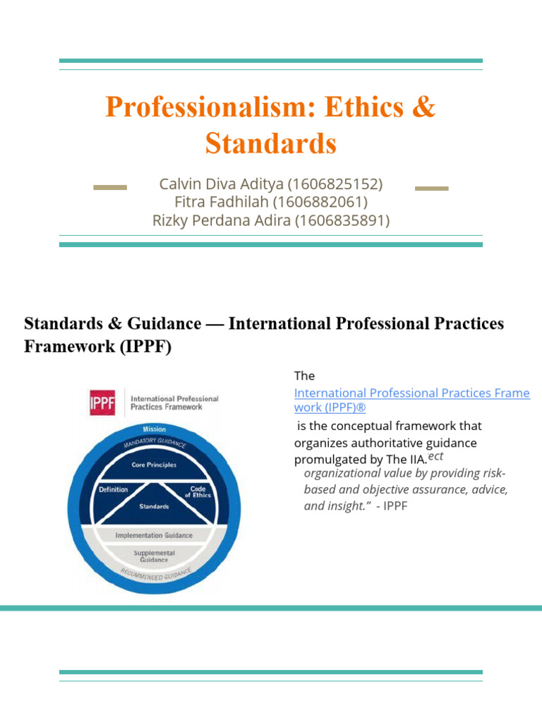 Professionalism - Ethics & Standards | PDF
