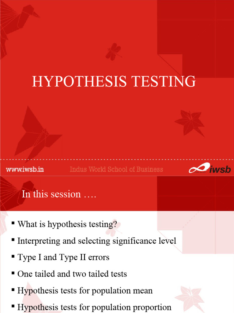 hypothesis testing | PDF | Statistical Hypothesis Testing | Type I And ...