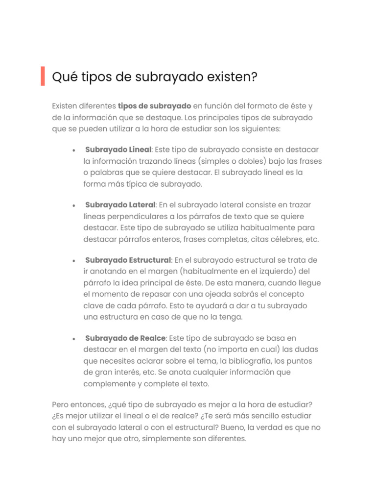 Tecnicas de Subrayado | PDF | Información