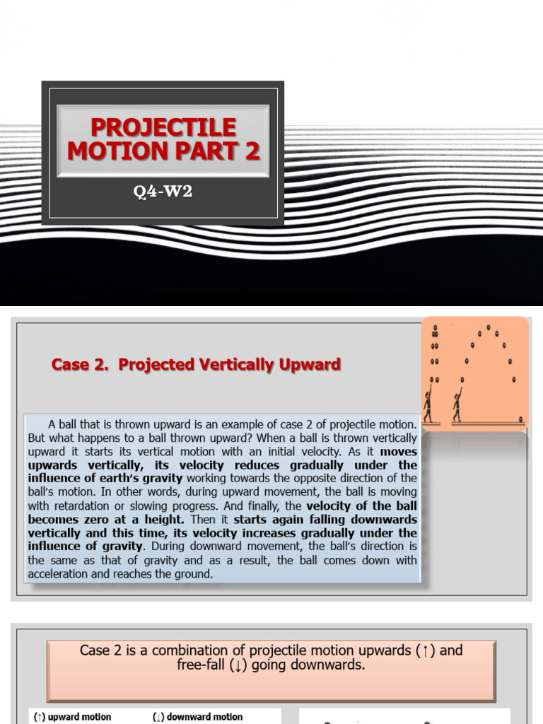 Q4-W2-Other Cases of Projectile Motion | PDF | Acceleration | Velocity