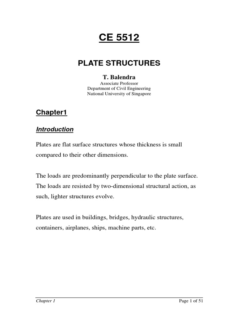 Plate Chapter 1 | Download Free PDF | Bending | Mechanical Engineering