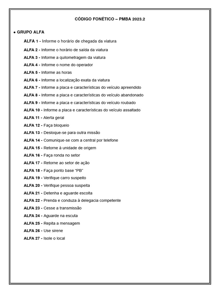 Código Fonético | PDF