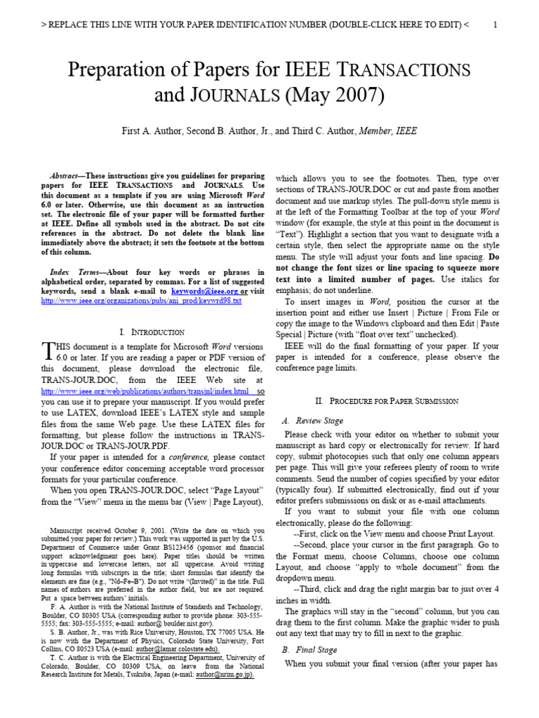 Ieee Format | PDF | Computers