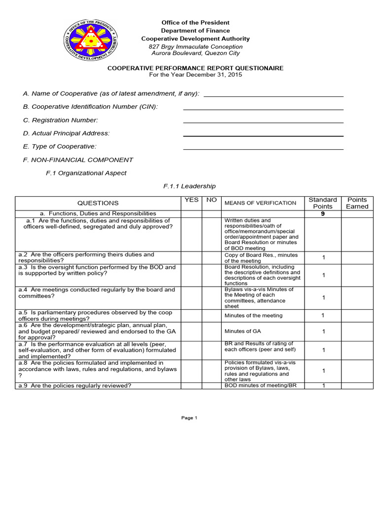 Cooperative Performance Audit Report 2015 | PDF | Interest | Employment