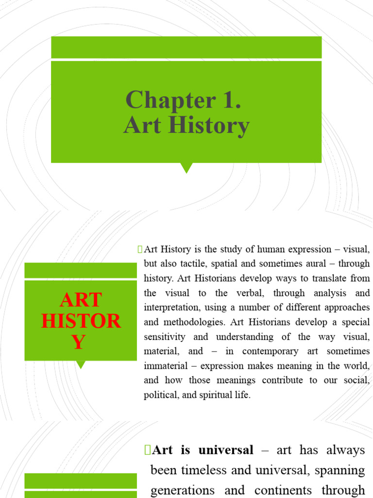 Chapter 1 Presentation | PDF | The Arts | Art History