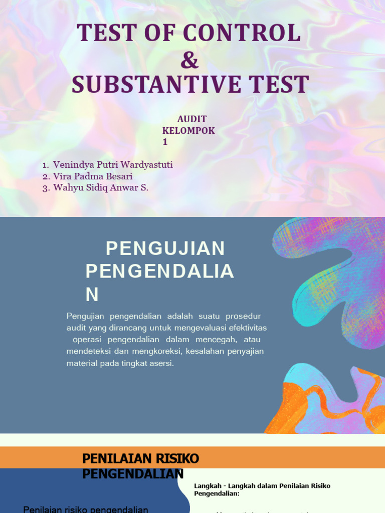 Pengujian Pengendalian dan Substantif Audit | PDF | Pengelolaan Keuangan & Uang