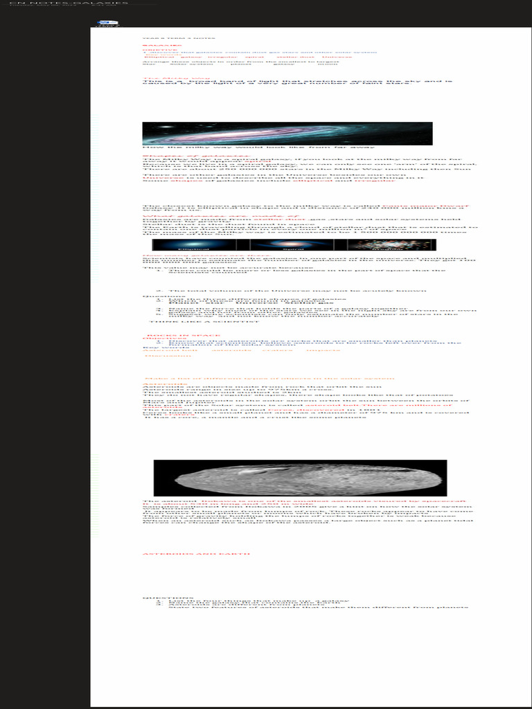 Notes Galaxies | PDF