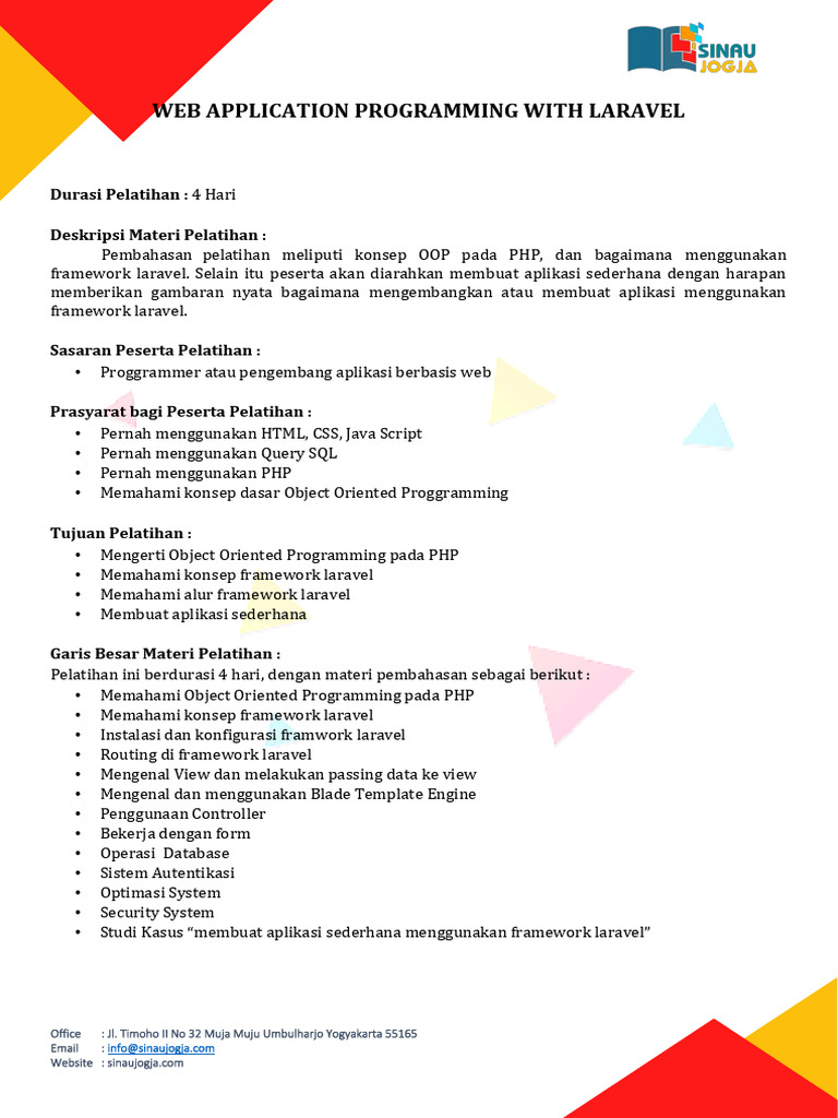 Web Application Programming With Laravel | PDF