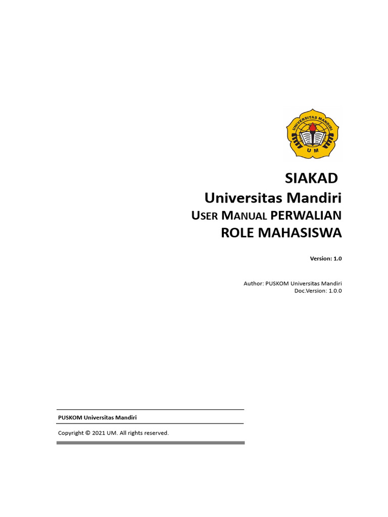 Um User Manual Siakad Perwalian - Mahasiswa | PDF | Komputer