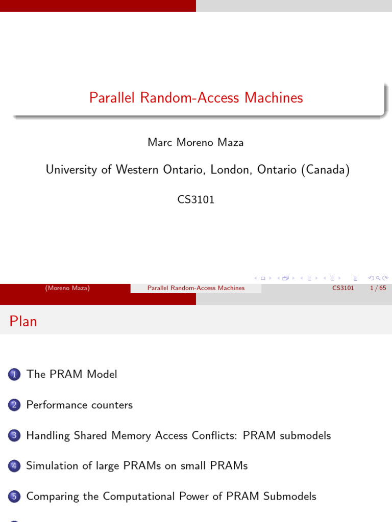PRAMs | PDF | Central Processing Unit | Parallel Computing