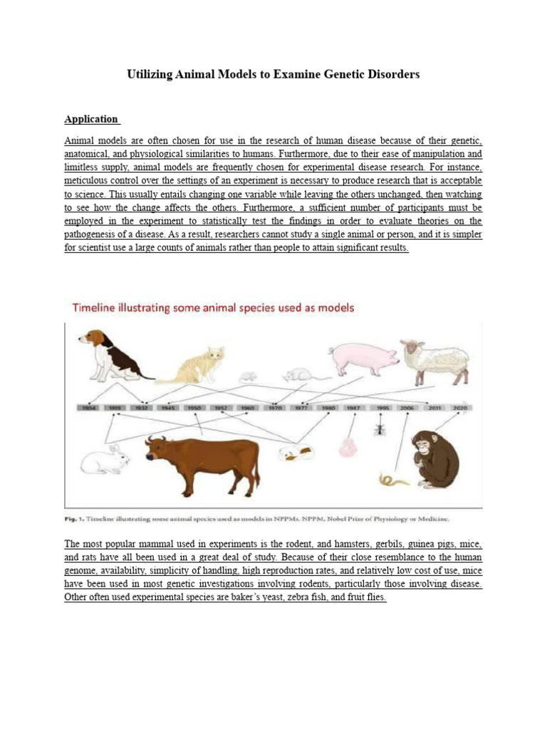 Disease Models in Transgenic Animals | PDF | Model Organism | Experiment