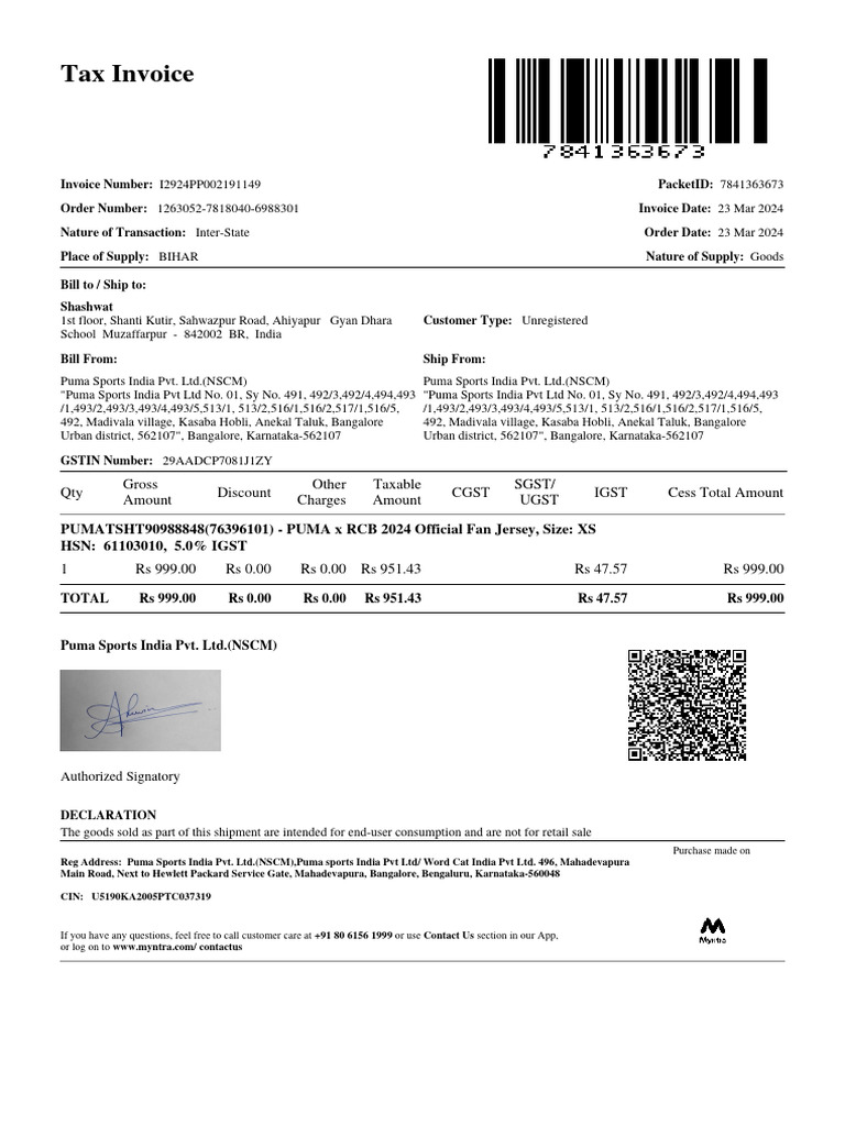 Iteminvoice Sample | Download Free PDF | Invoice | Government Finances