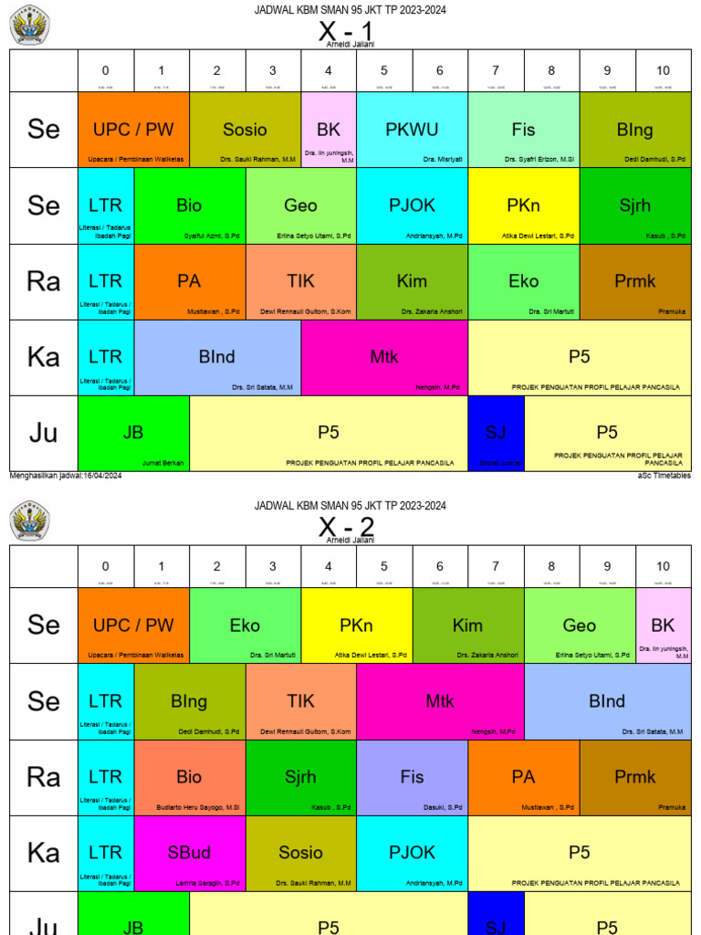 KBM Kelas April 2024 | PDF