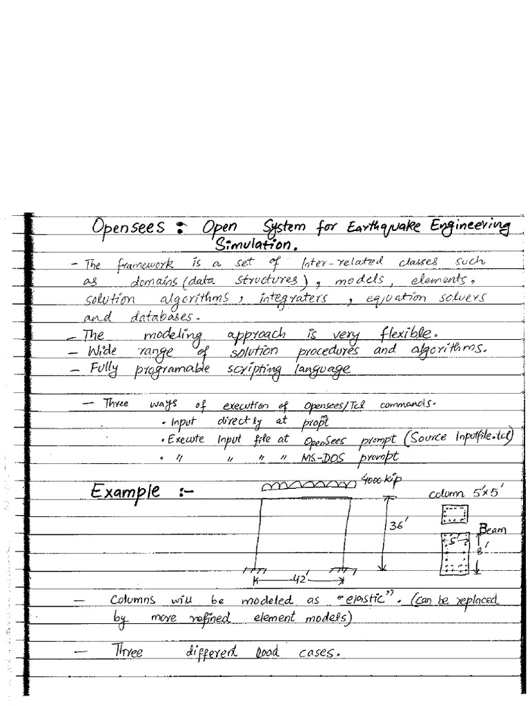 4 OPENSEES Tutorial 16 Pages - Compressed | PDF