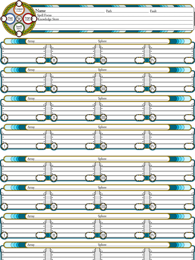 TotED Spellcaster Sheet | PDF