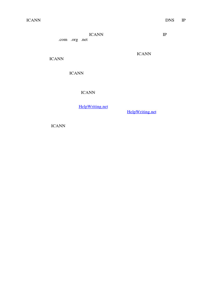The Internet Corporation For Assigned Names and Numbers (Icann) | PDF | Internet | Internet ...