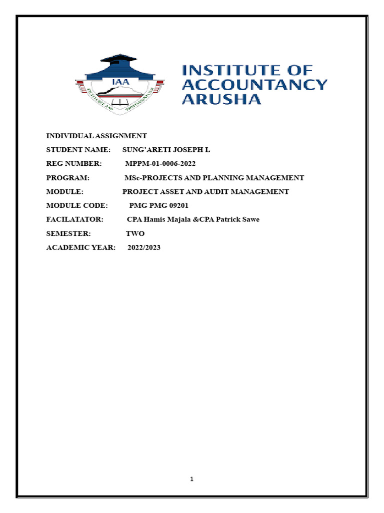 PROJECT ASSET AND AUDIT MANAGEMENT | PDF | Audit | Project Management