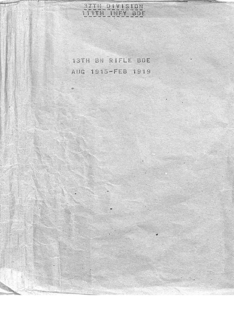 13 BN Rifle Bde Aug 15 To Feb 19-1 | PDF