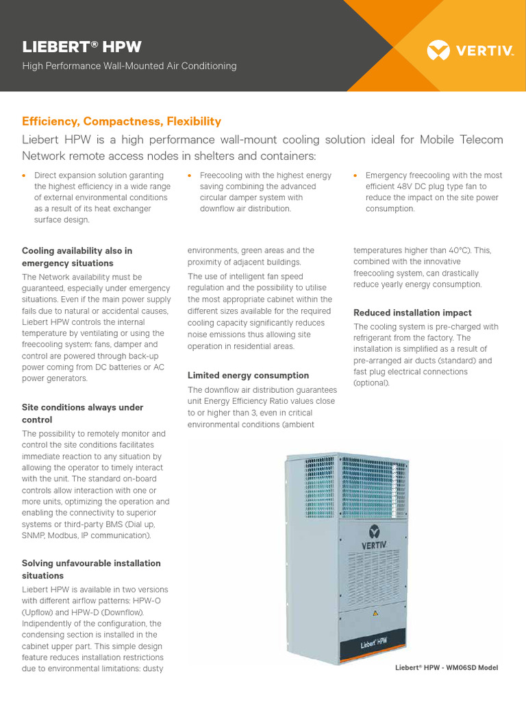 Liebert HPW Ds en Emea Rev.2 03 2017 | PDF | Efficient Energy Use ...