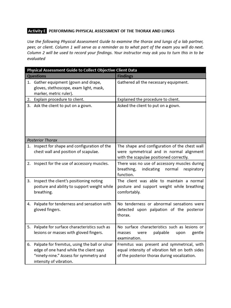 Thorax and Lungs Answers | PDF | Thorax | Lung