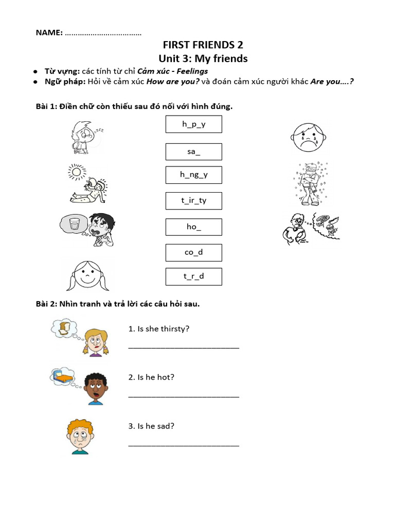 Hocthem First2 - Unit 3 | PDF