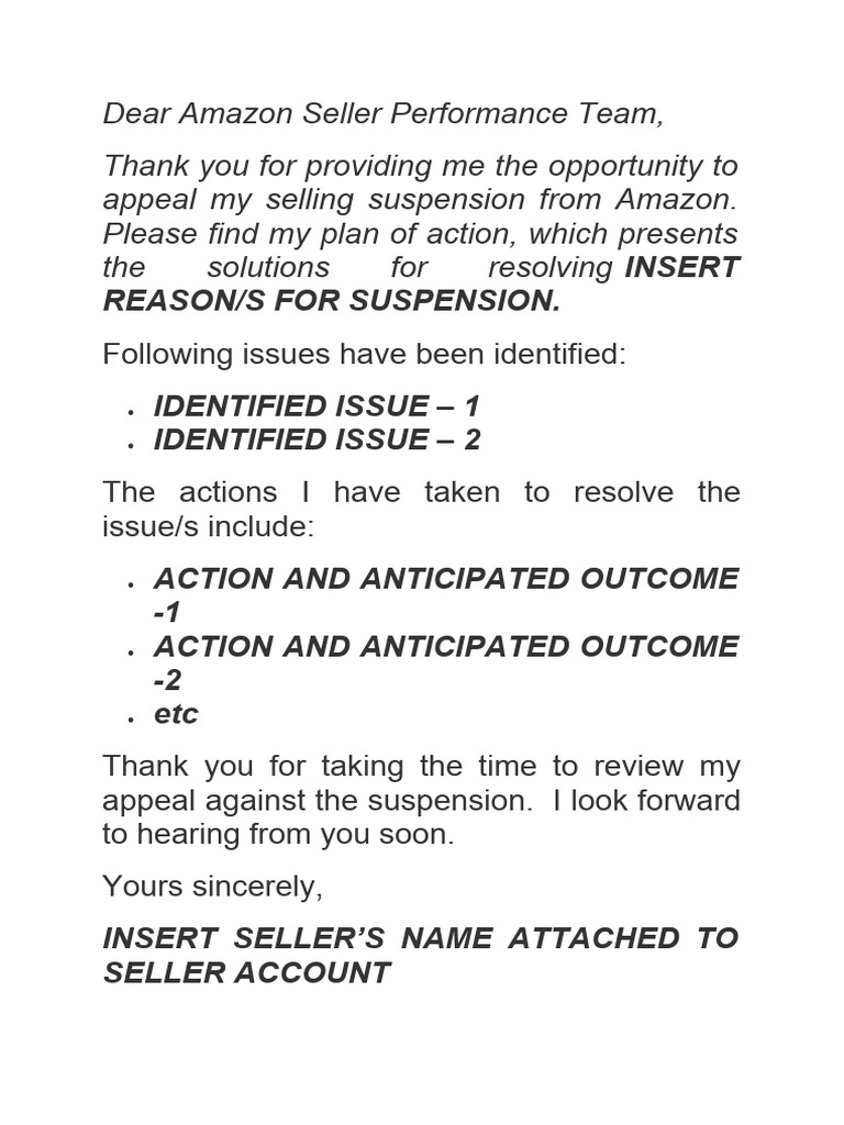 Amazon POA Sample | PDF