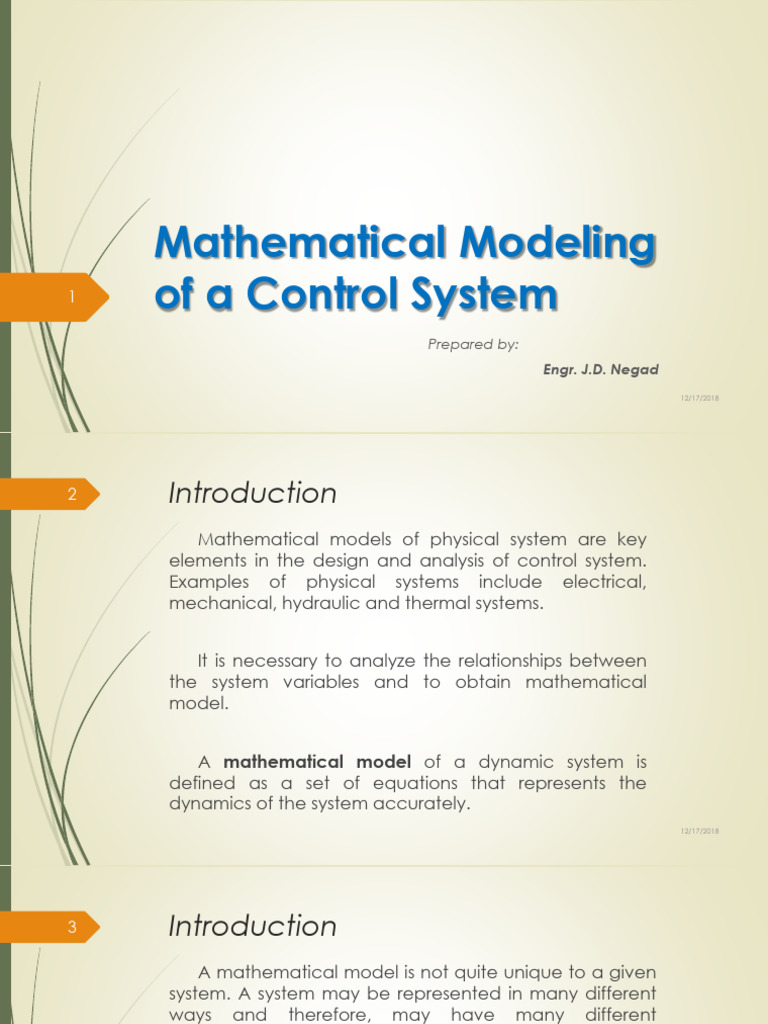 Mathematical Modelling of Control Systems | PDF | Mathematical Model ... Mathematical Modelling of Control Systems | PDF | Mathematical Model ...