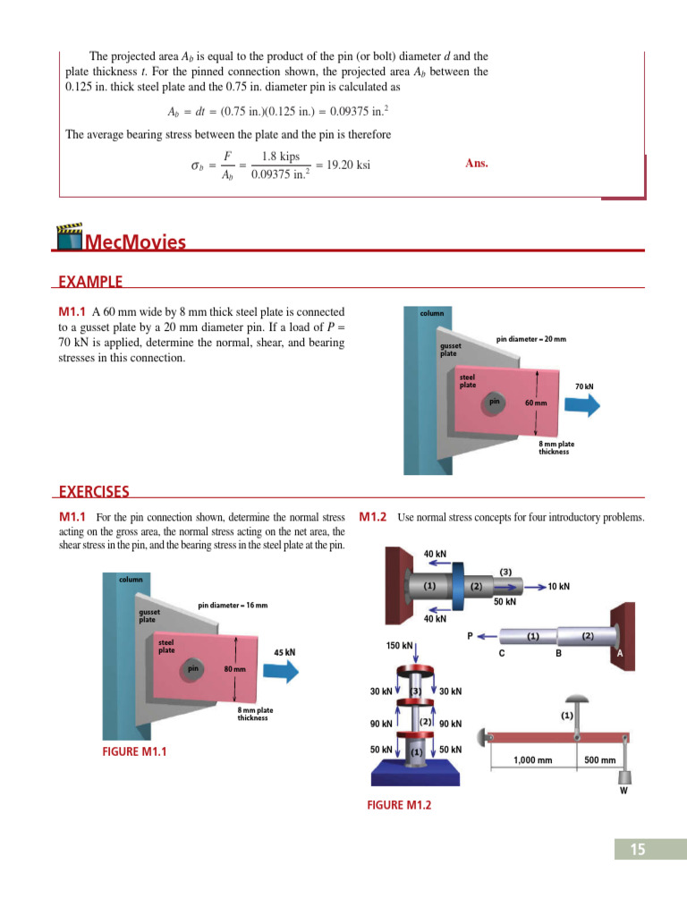 (ENS 240) Normal Stress | PDF | Stress (Mechanics) | Beam (Structure)