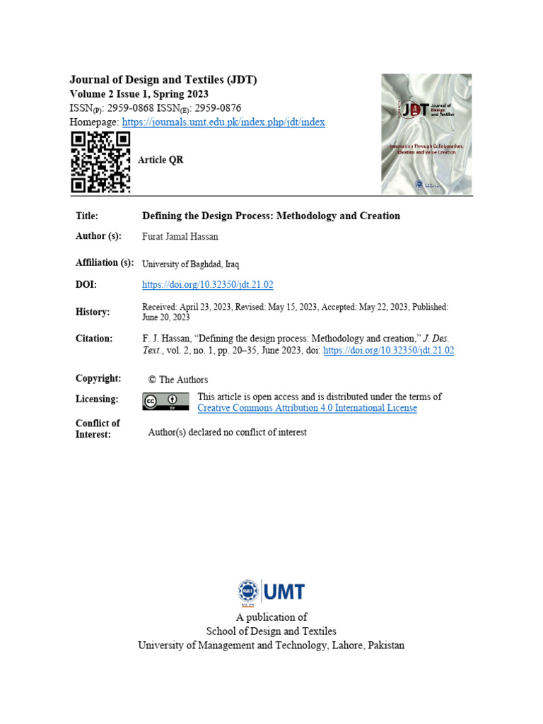 Defining the Design Process: Methodology and Creation | PDF ...