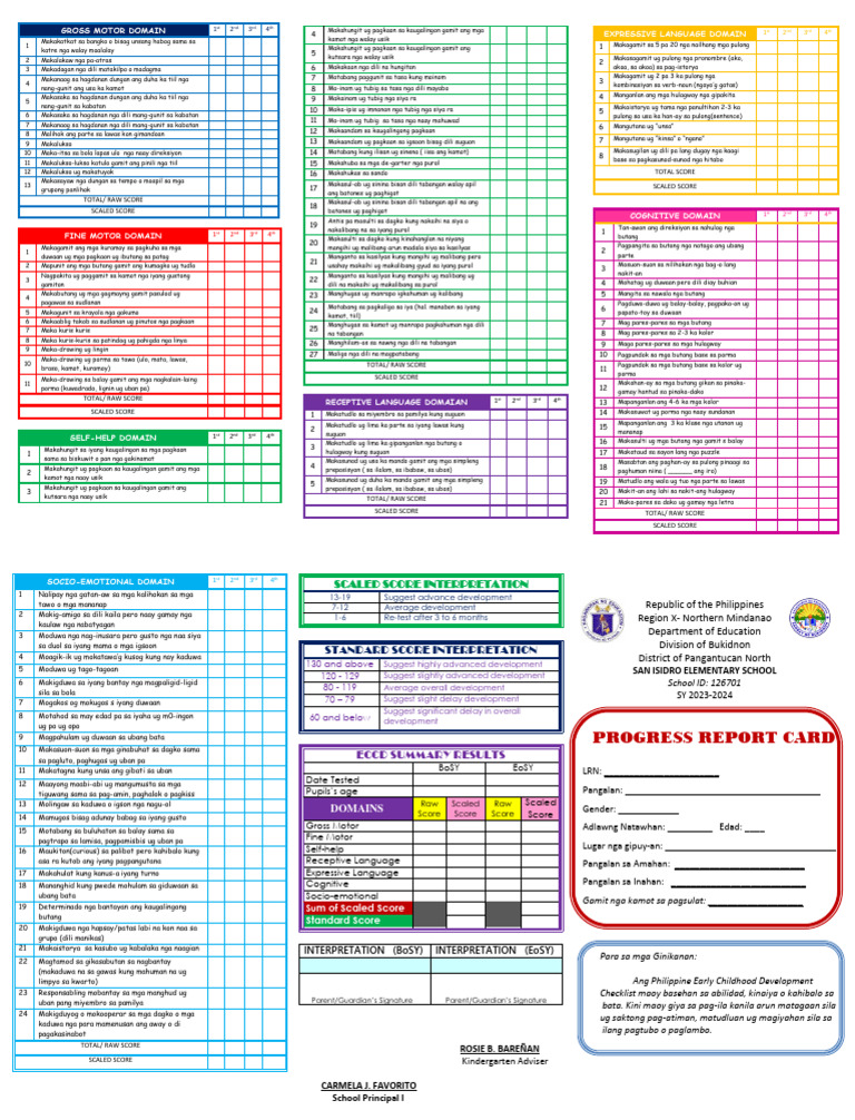 KINDER-REPORT-CARD | PDF