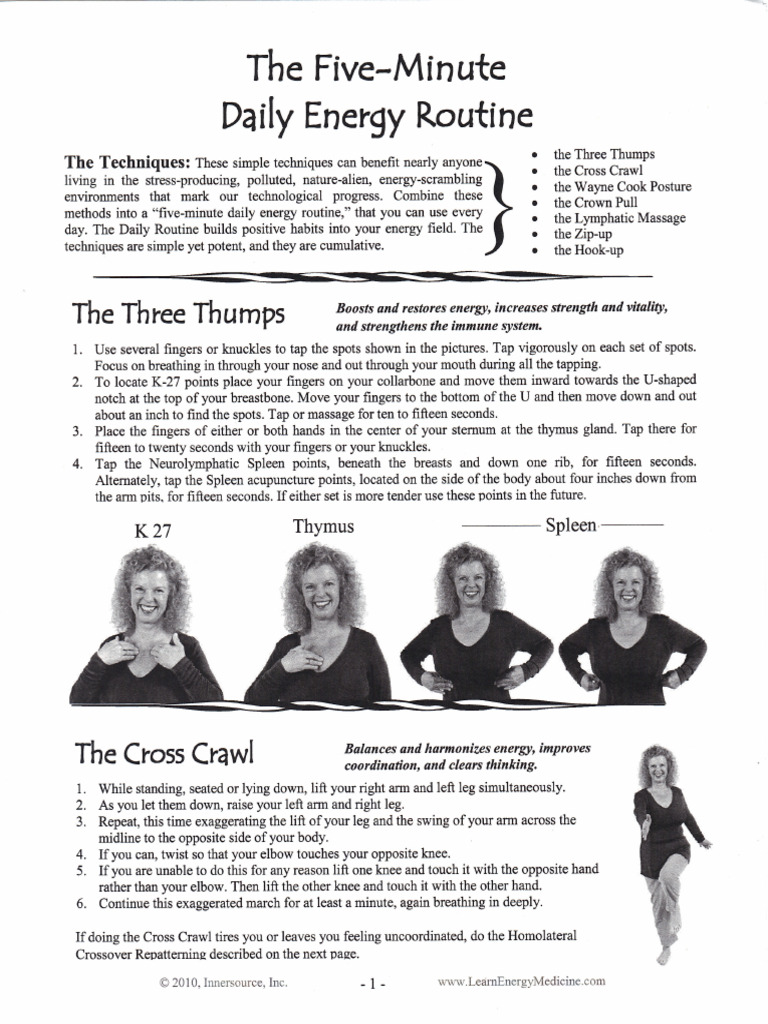 Donna Eden Daily Energy Routine | PDF