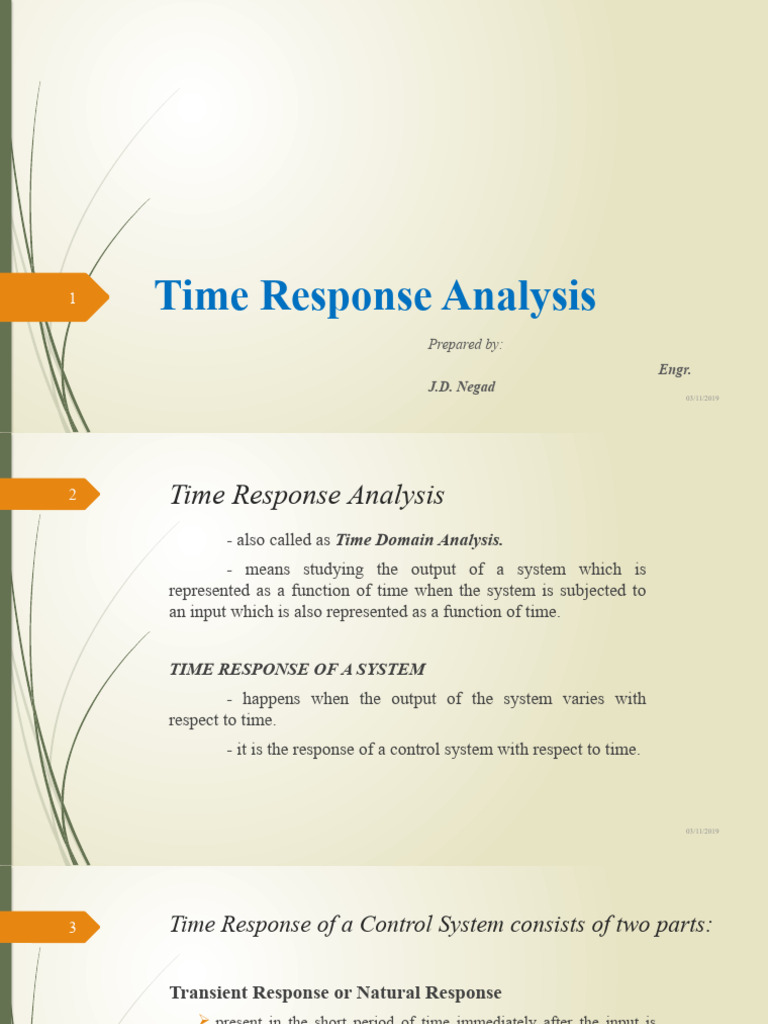 Time Response & Control Systems | PDF | Applied Mathematics | Mathematical Analysis