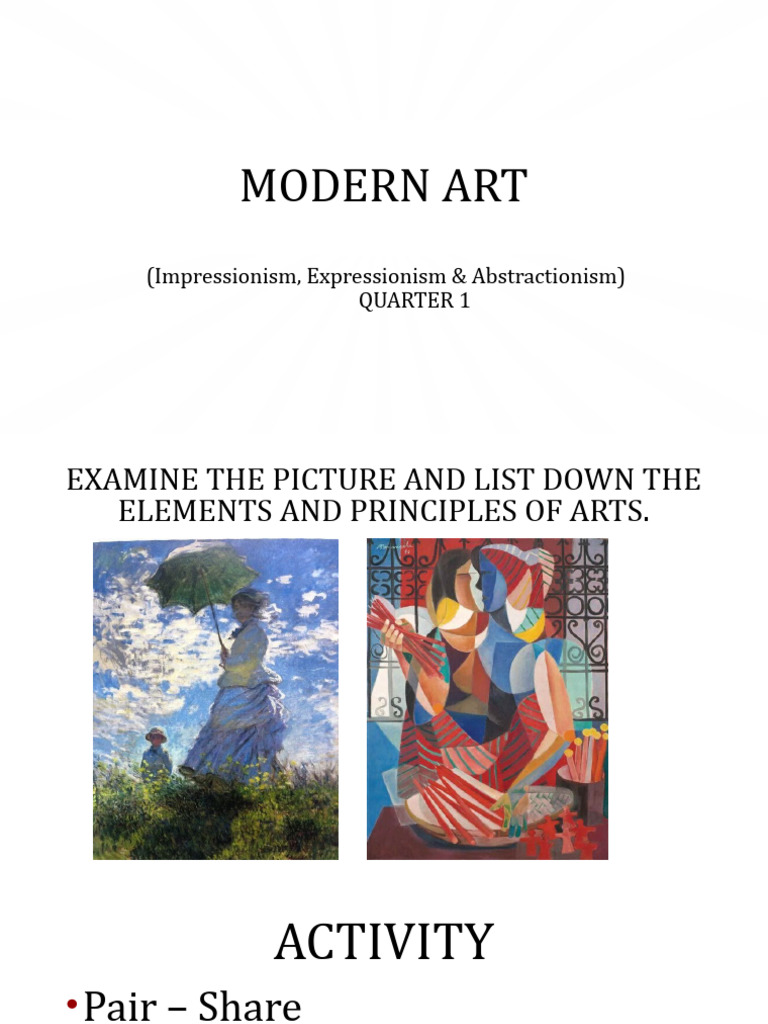 Q1 - MODERN ART (Week 2) | PDF | Impressionism | Claude Monet