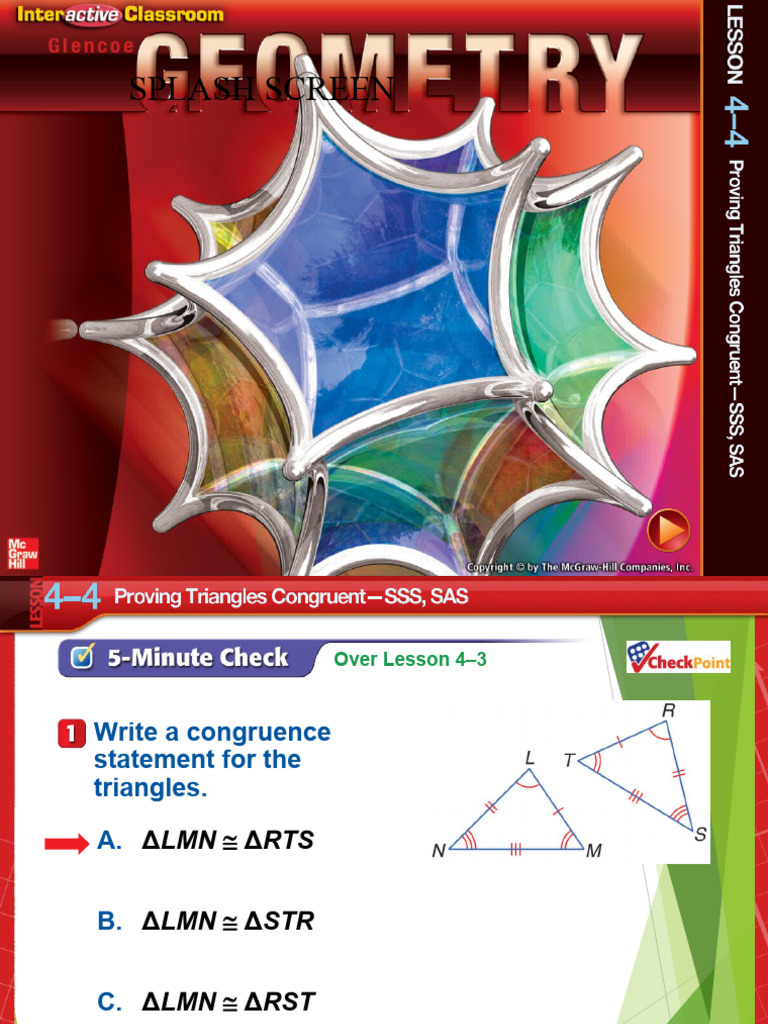 G8 Math Q3 Week 5 Illustrates SAS ASA SSS | PDF | Triangle | Euclid