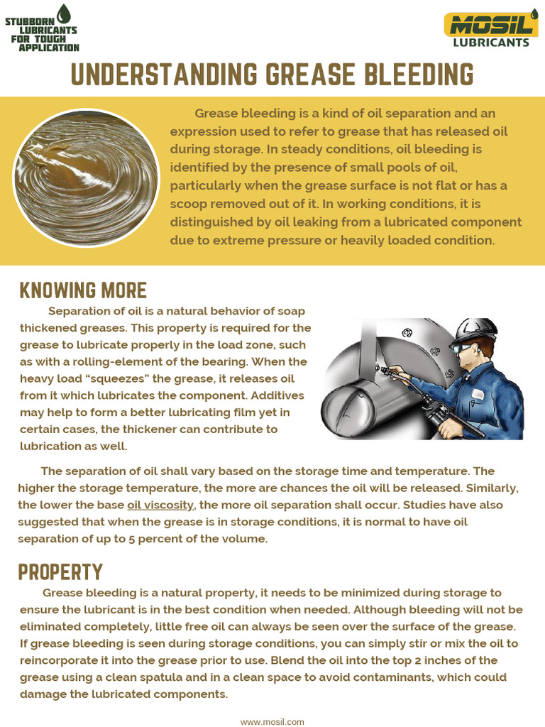 Understanding Grease Bleeding Grease Seperation | PDF | Lubricant ...