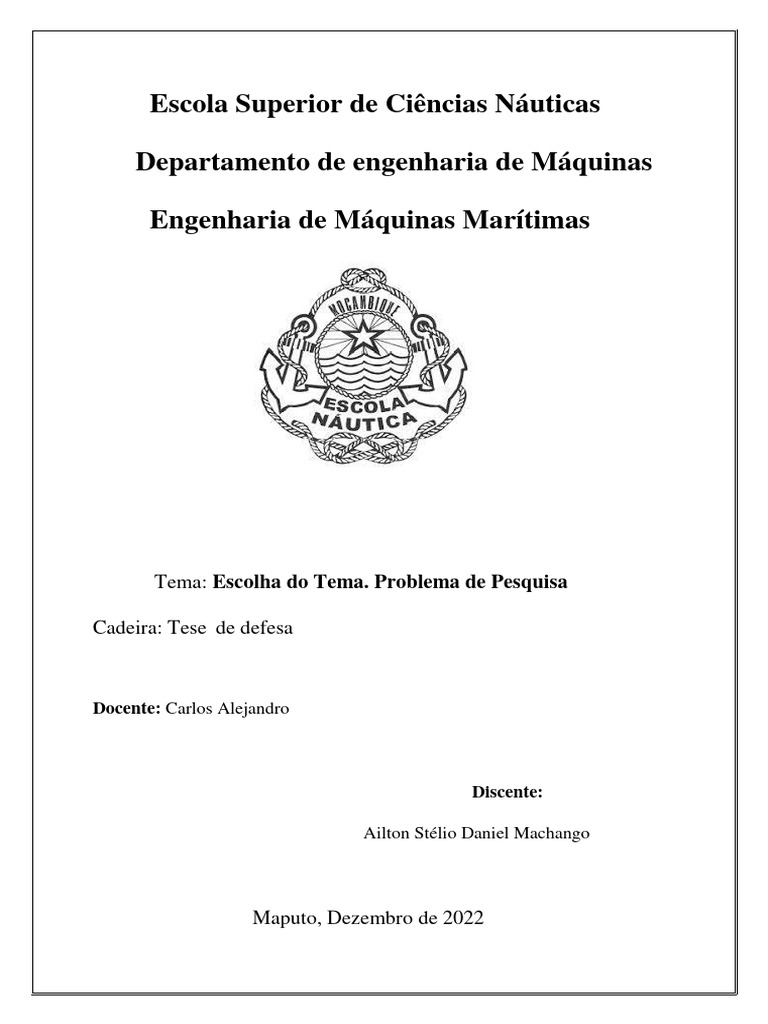 Escolha Do Tema Ailton | PDF | Science | Teoria