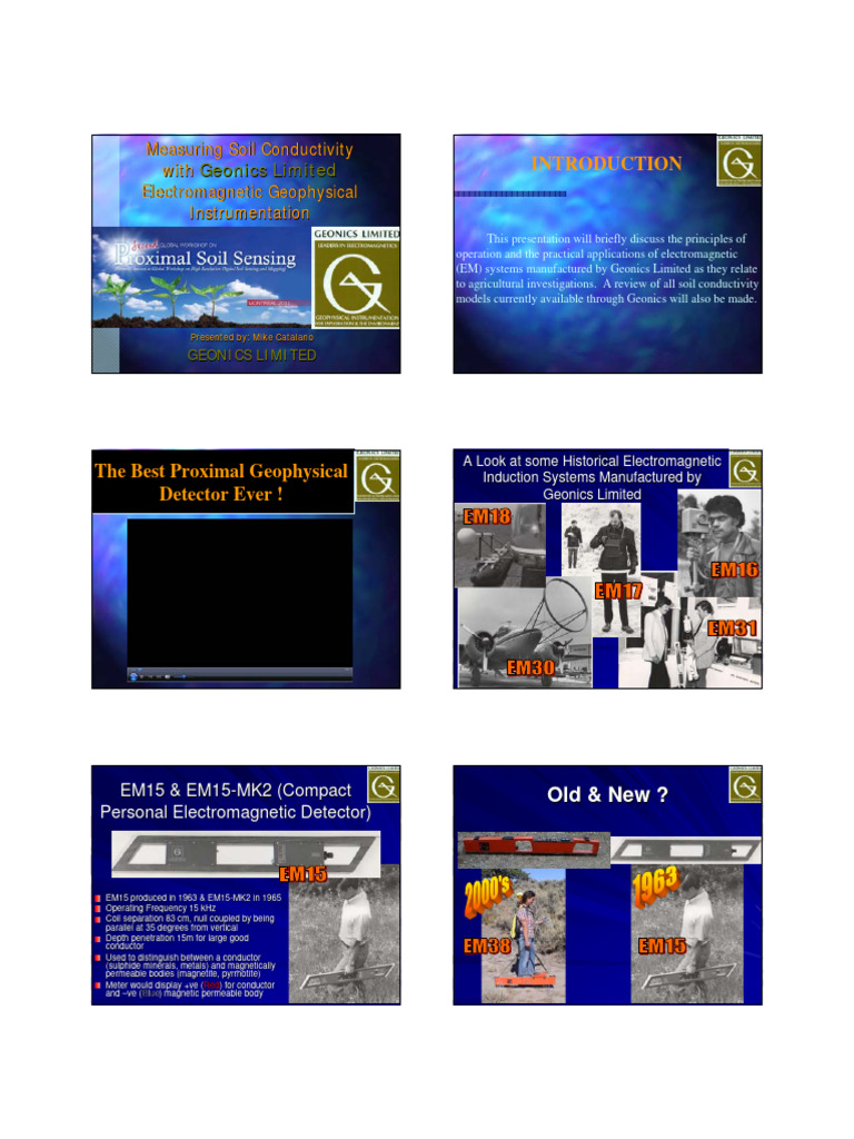 GEONICS Presentation | PDF | Electromagnetic Induction | Magnetic Field